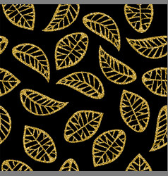 Vintage autumn leaves seamless pattern background Vector Image