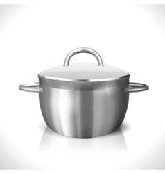 Stainless steel pot Royalty Free Vector Image - VectorStock