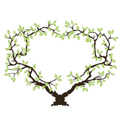Green tree branch leaves frame Royalty Free Vector Image
