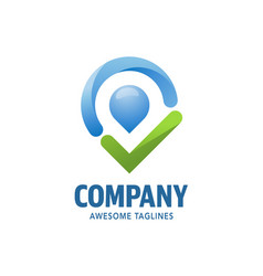 Check point logo concept Royalty Free Vector Image