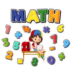 Boy holding number seven Royalty Free Vector Image