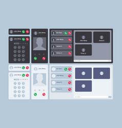 Template video conference user interface video Vector Image
