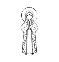 Virgin mary cute icon Royalty Free Vector Image