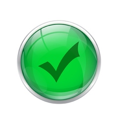 Green okay button Royalty Free Vector Image - VectorStock