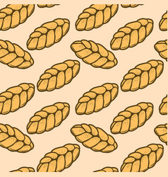 Bakery sketch seamless pattern Royalty Free Vector Image