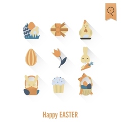 Celebration Easter Icons Royalty Free Vector Image