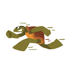 Rabbit runs fast and turtle slow Royalty Free Vector Image