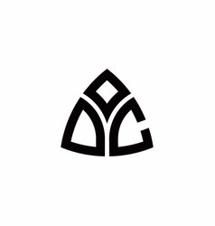 Dc monogram logo with square rotate style outline Vector Image