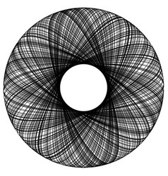 Abstract circular spirograph pattern on white art Vector Image