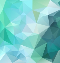 Blue green emerald polygon triangular pattern Vector Image