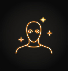 Depression concept neon icon in line style Vector Image