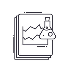 Analysis icon linear isolated thin Royalty Free Vector Image