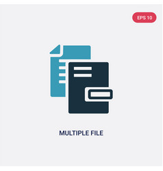 Two color multiple file icon from user interface Vector Image
