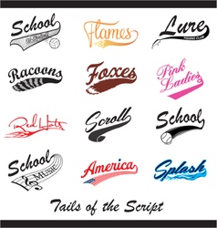 Tails script Royalty Free Vector Image - VectorStock