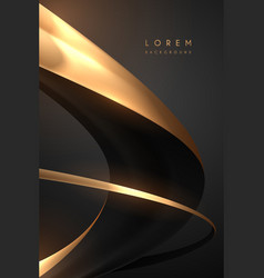 Abstract black and gold ornate luxury background Vector Image