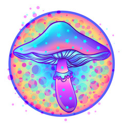Magic mushrooms psychedelic hallucination Vector Image