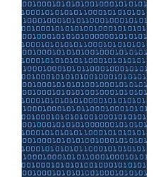 Flat binary code screen table cypher Royalty Free Vector