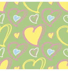 Heart blue orange and yellow pattern Royalty Free Vector
