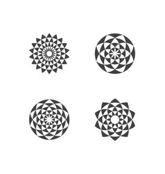 Circular fractal design element Royalty Free Vector Image
