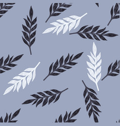 Seamless random pattern with leaves branches Vector Image