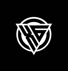 Xg logo monogram with triangle shape and circle Vector Image