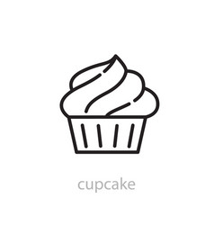 Continuous one line drawing of birthday cake Vector Image