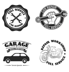 Car service labels set Royalty Free Vector Image