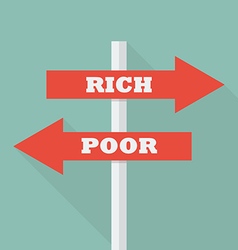 Gap between rich and poor Royalty Free Vector Image