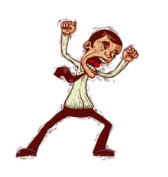 Mad cartoon man Royalty Free Vector Image - VectorStock