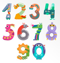 Numbers like birds Royalty Free Vector Image - VectorStock