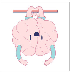 Upside down brain collection Royalty Free Vector Image