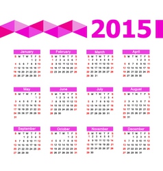 Mini cute calendar 2015 seasons Royalty Free Vector Image