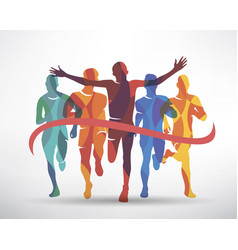 Running man symbol sport and competition concept Vector Image