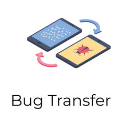 Bug transfer Royalty Free Vector Image - VectorStock