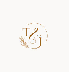 Bj initial wedding monogram logo Royalty Free Vector Image