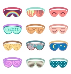 Eye mask sleeping night accessory blindfold Vector Image