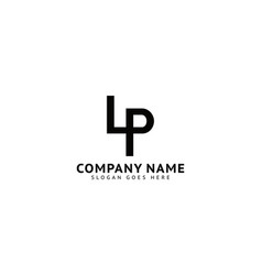 Set initial letter lp logo template design Vector Image