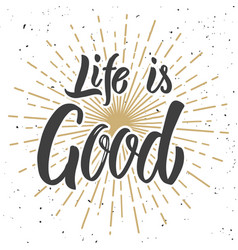 Good morning sunshine hand drawn lettering phrase Vector Image