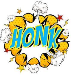 Word pow on comic cloud explosion background Vector Image