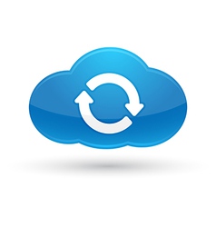Cloud computing sync icon Royalty Free Vector Image