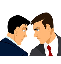 Two men in fight action strong angry man attack Vector Image
