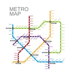 Map metro subway Royalty Free Vector Image - VectorStock