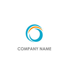 Round abstract curve logo Royalty Free Vector Image