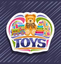 Kids club logo colorful creative label template Vector Image