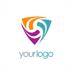 Colorful looping triangle logo sign symbol icon Vector Image