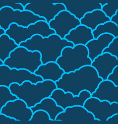 Seamless pattern with clouds Royalty Free Vector Image