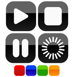 Audio icons Royalty Free Vector Image - VectorStock