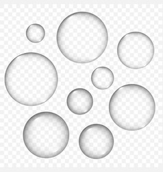 Black underwater air bubbles texture isolated Vector Image