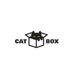 Cat box logo Royalty Free Vector Image - VectorStock
