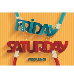 Weekend loading happy friday meme quote business Vector Image